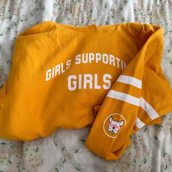 Tops | Adelaine Morin Girls Supporting Girls Sweatshirt | Poshmark